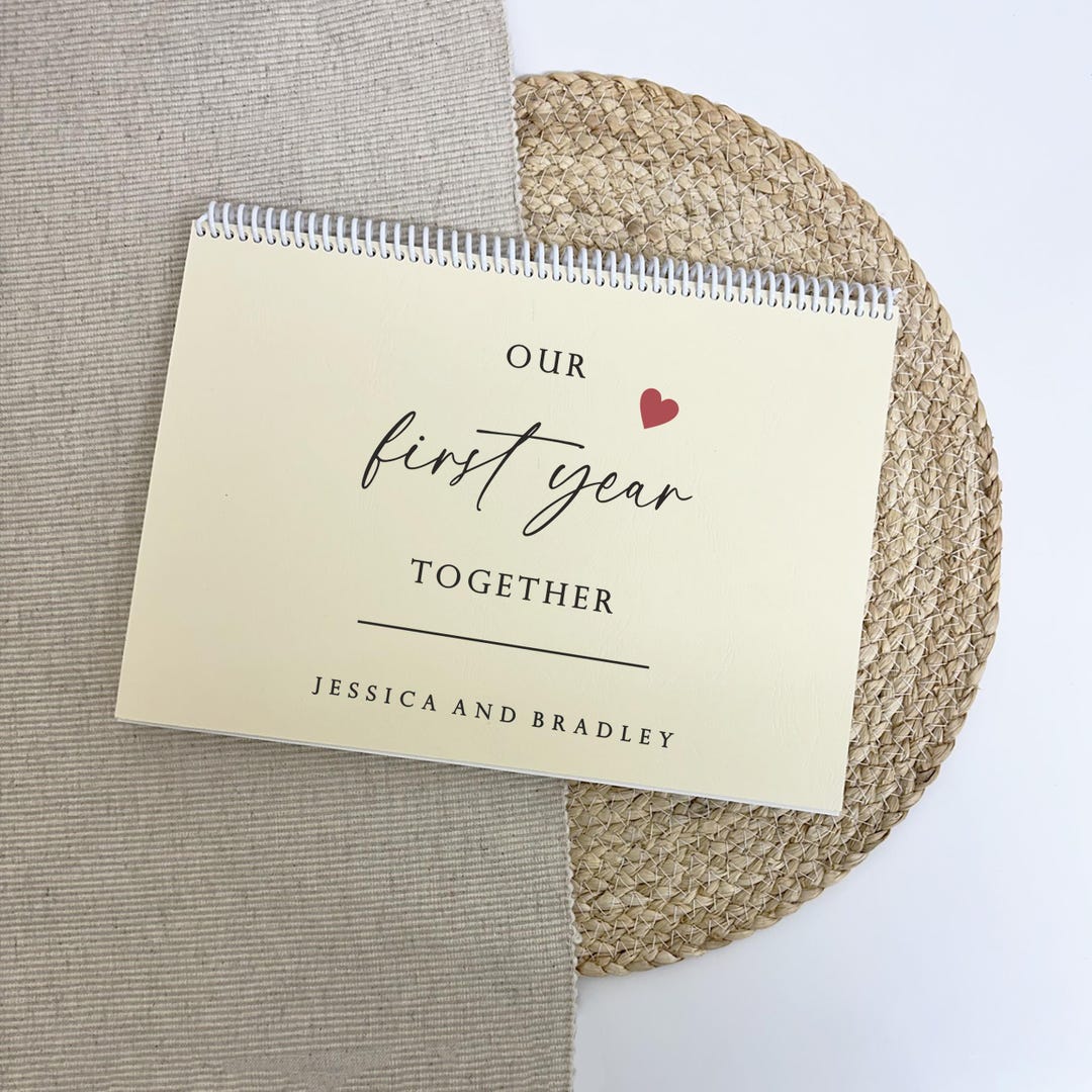 1st Anniversary Gift, Our First Year Scrapbook, First Year Together ...