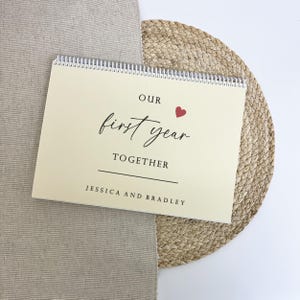 1st Anniversary Gift, Our First Year Scrapbook, First Year Together ...