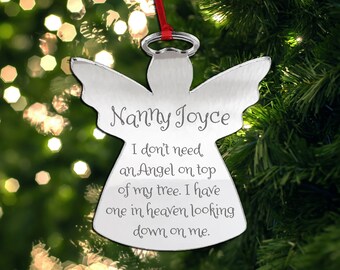 Personalised Memorial Angel Christmas Tree Decoration Perfect Way to ...