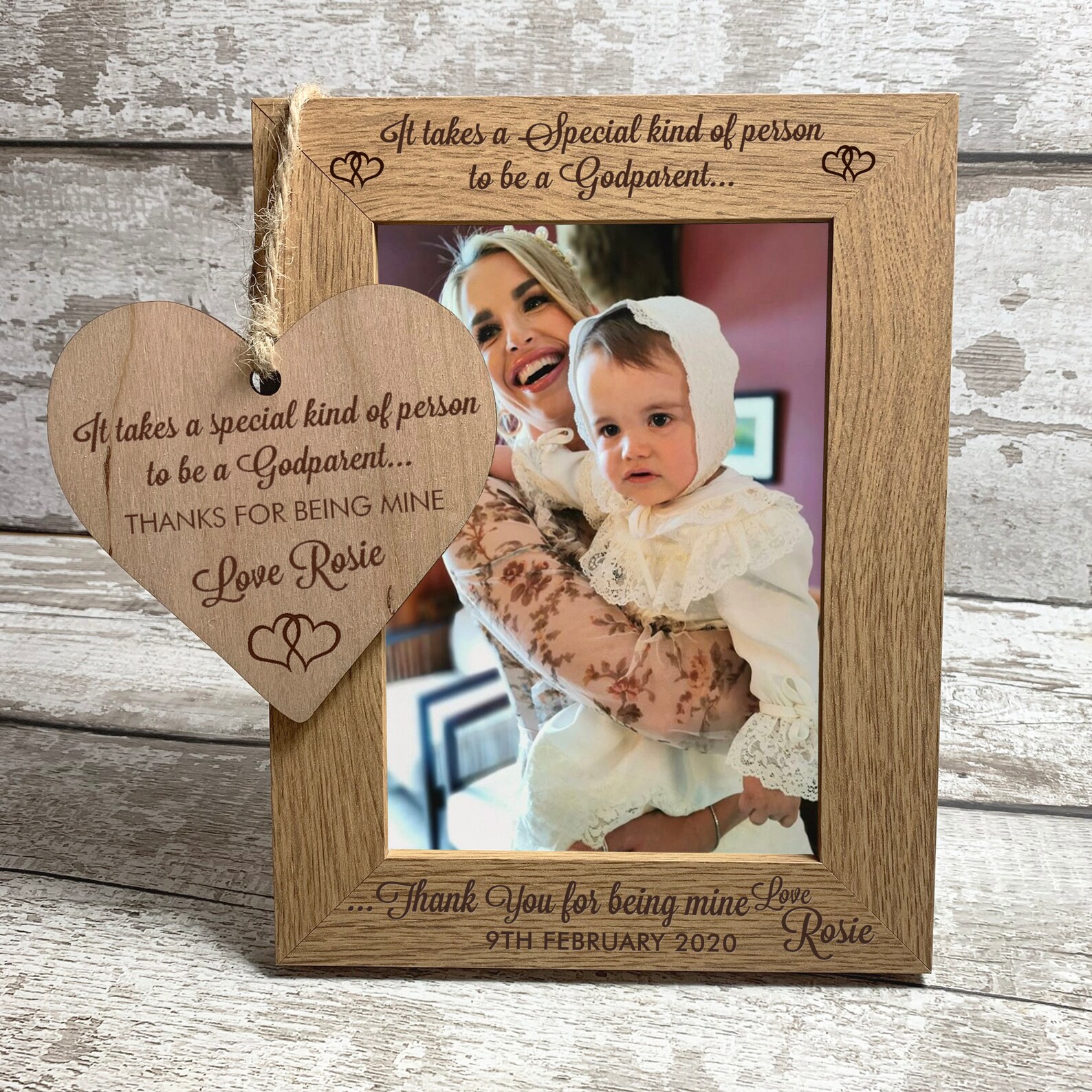 Personalised Godparent Gift Photo Frame Engraved 5 X 7 - Etsy UK