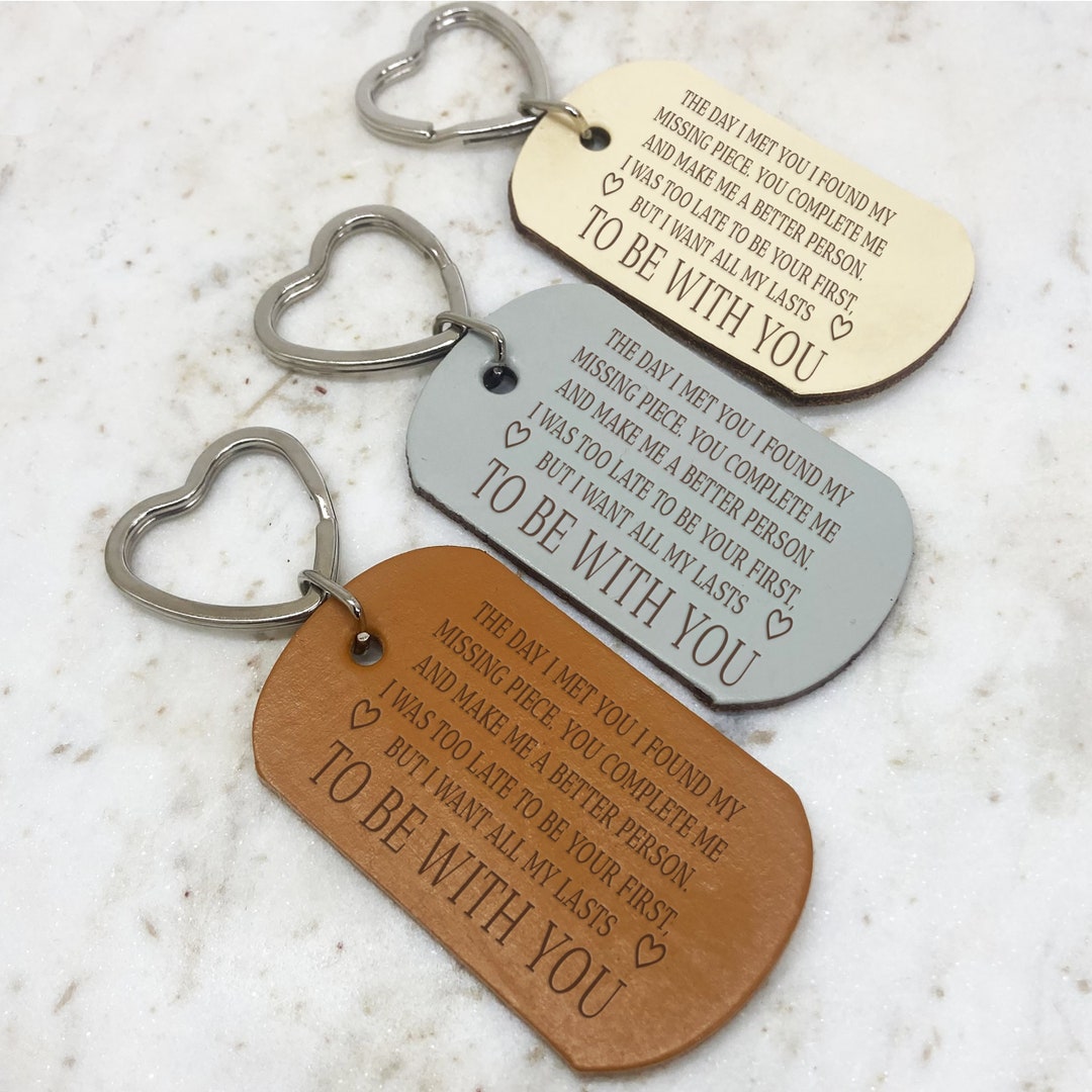 Handmade Leather Keyring Gift for Him, Boyfriend Gift for Valentines ...