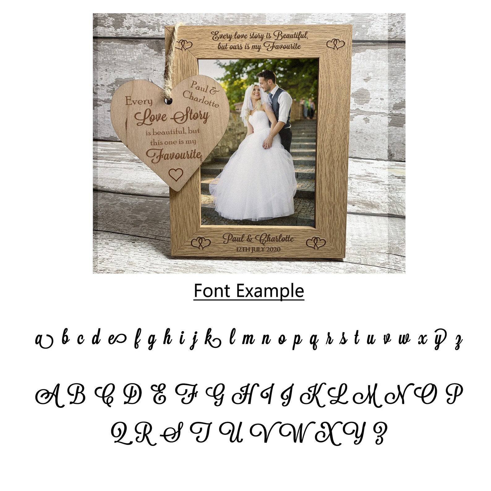 Wedding Gift Engraved Wedding Frame 5x7 Picture Wedding or - Etsy