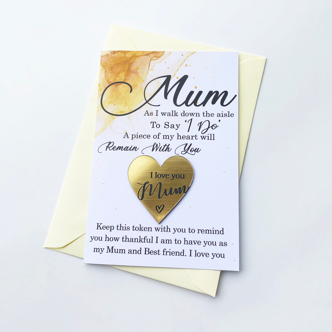 Handmade Gift for Mother of the Bride, Sentimental Keepsake for Mum on ...
