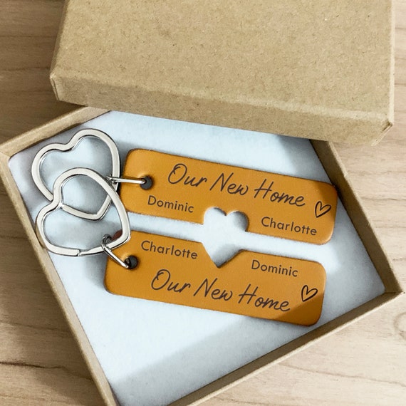 Our New Home Keyring Pair Personalised Keychain Gift for - Etsy