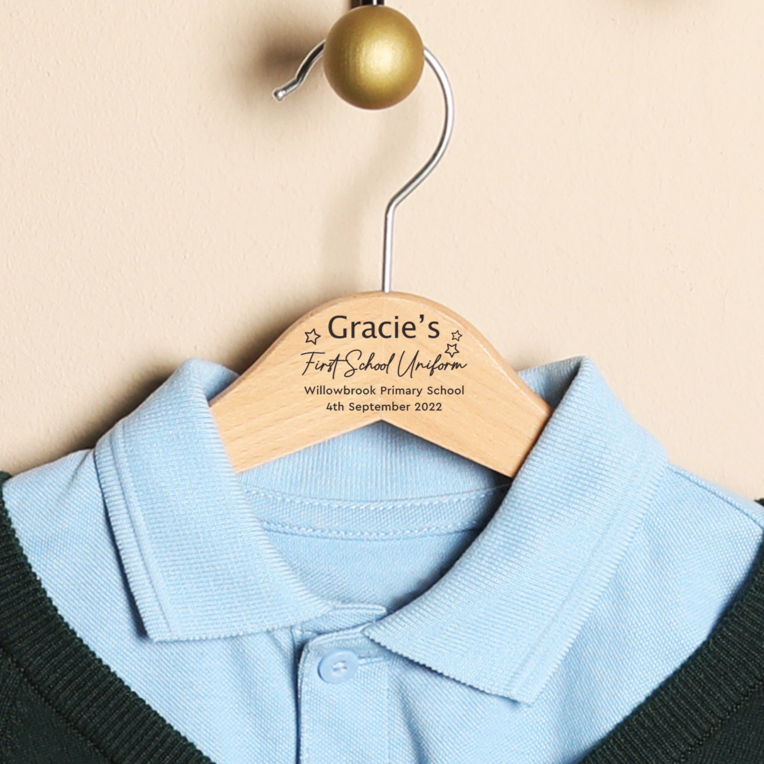 First School Uniform Hanger Personalised Engraved Child's - Etsy UK