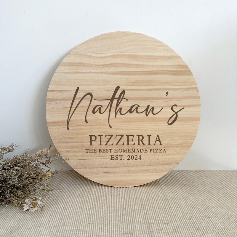 Wooden Pizza Serving Board - Etsy