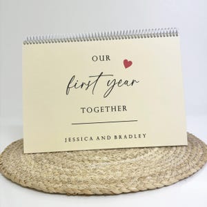 1st Anniversary Gift, Our First Year Scrapbook, First Year Together ...