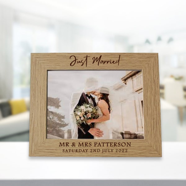 Just Married Frame - Etsy