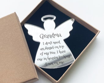 Personalised Memorial Angel Christmas Tree Decoration Perfect Way to ...