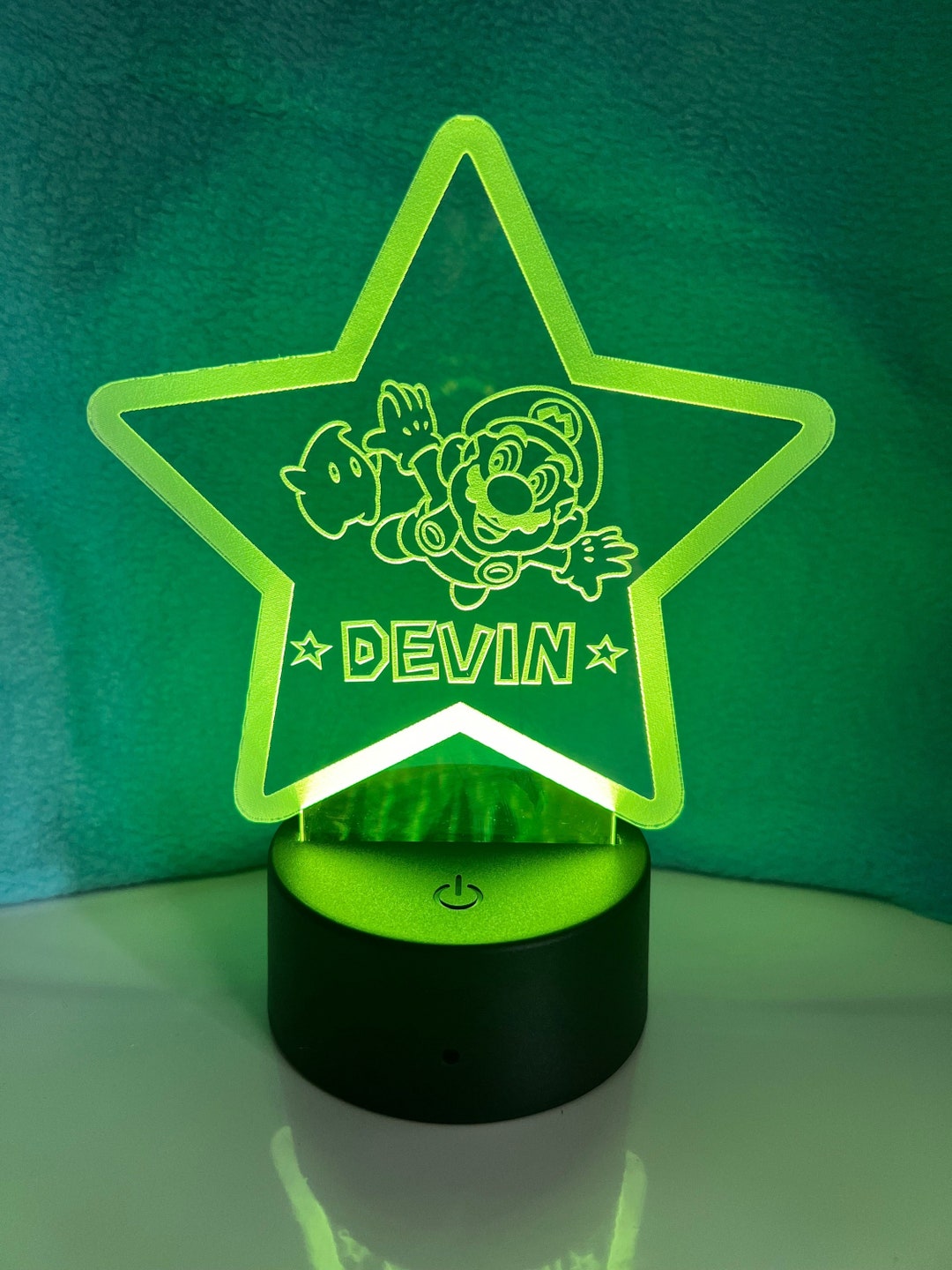 Super Mario Brothers Light - Personalized Night Light, Remote Control ...