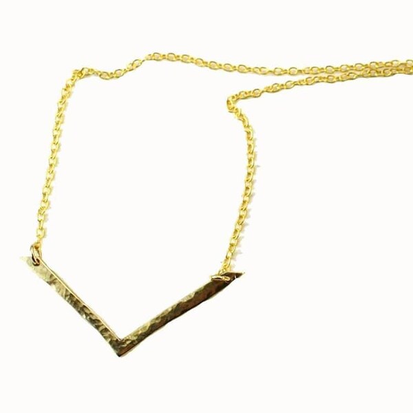 V Necklace - Etsy