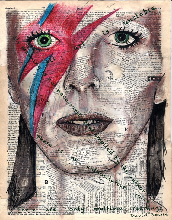 David Bowie Collage print | Etsy