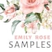 Samples EMILY ROSE Watercolor Flower Wall Decals Wallpaper - Etsy