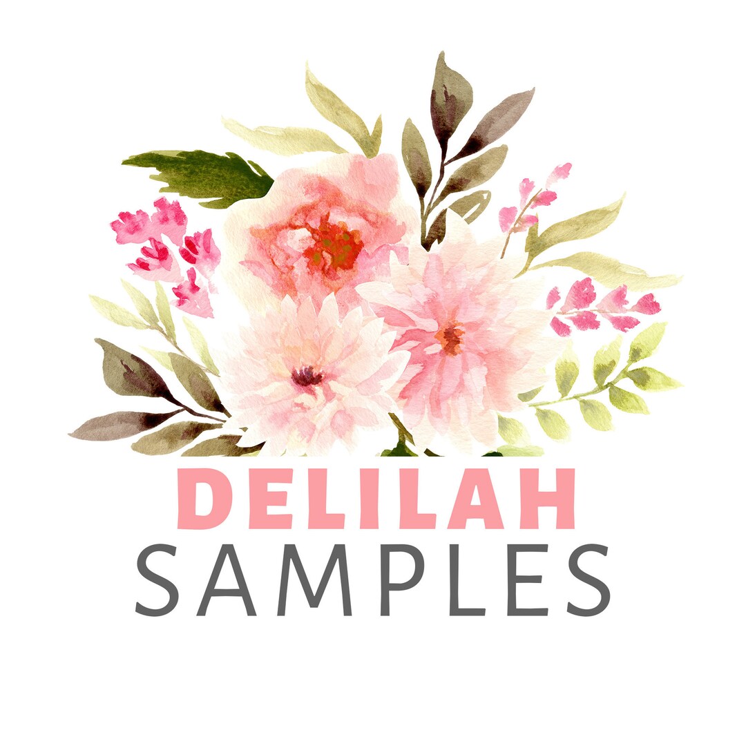 SAMPLES DELILAH Pink Watercolor Flower Decals Nursery Decor Girl ...