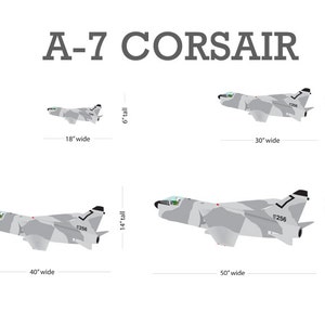 A-7 Corsair Navy Marines Wall Fabric Decal Vietnam Attack Fighter ...