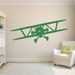 SALE Wall Decal Biplane Nursery Airplane Removable Vinyl Graphics Baby ...
