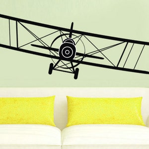 SALE Biplane Vinyl Decal Airplane Wall Decal Graphics Choose Color ...