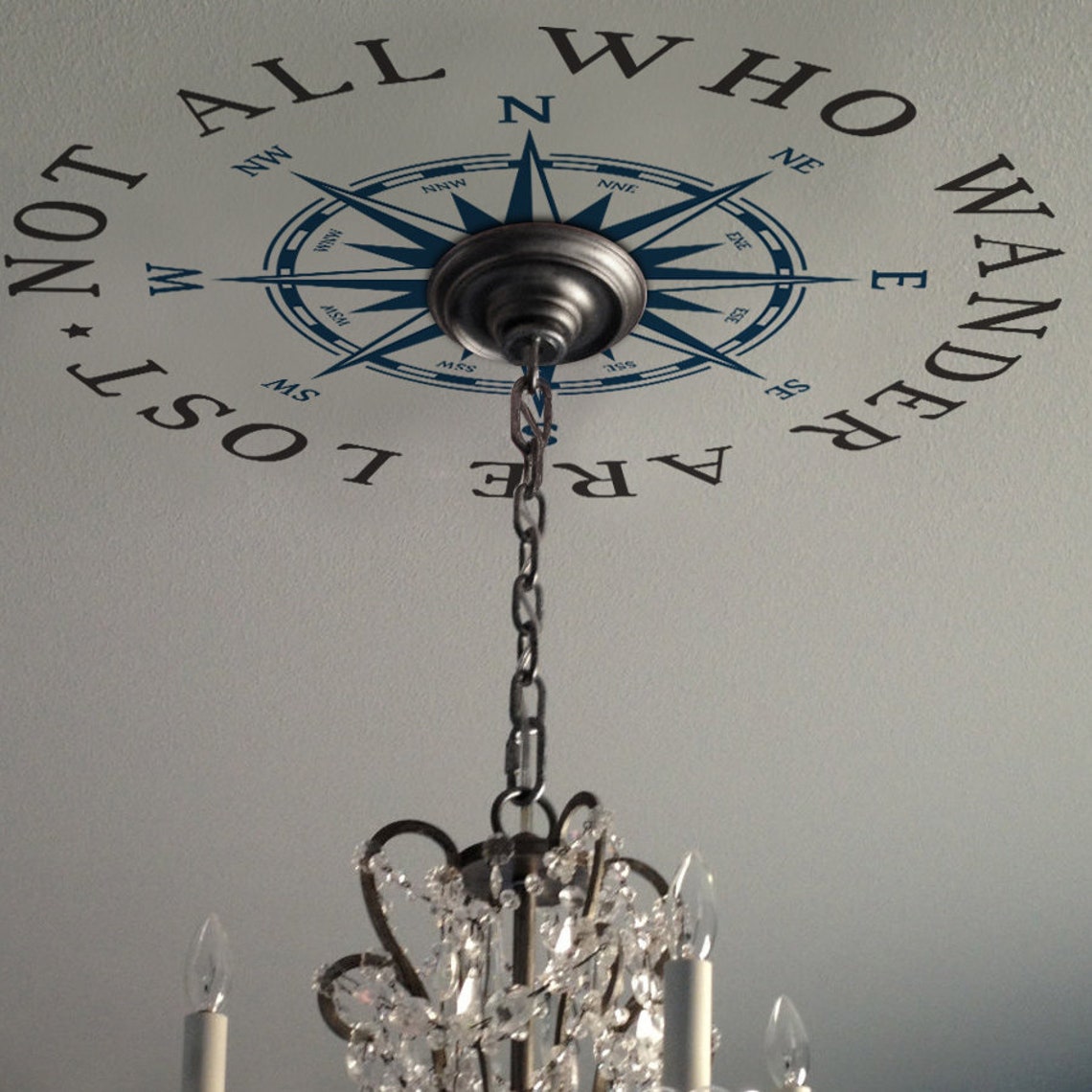 Ceiling Medallion Compass Rose Decal Nautical Beach Decor Not | Etsy