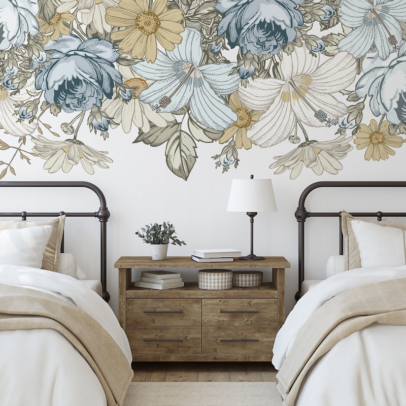 Vinyl Wall Decals Flowers - Etsy