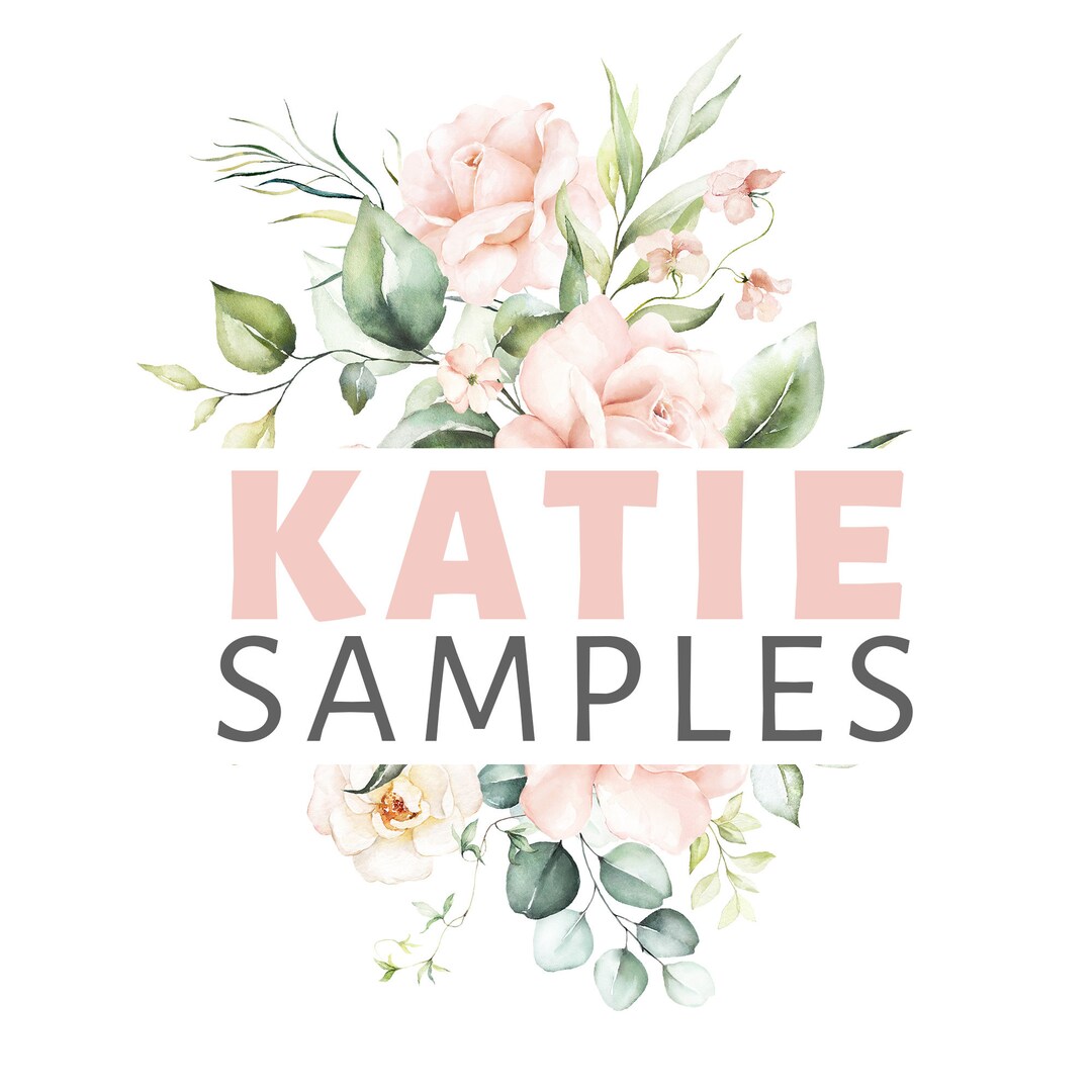 SAMPLES KATIE Roses Pink Watercolor Flower Decals Nursery Decor Girl ...