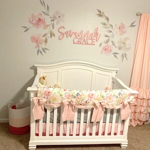 DELANEY SINGLE FLOWERS Blush Pink Nursery Flower Décor Wall - Etsy