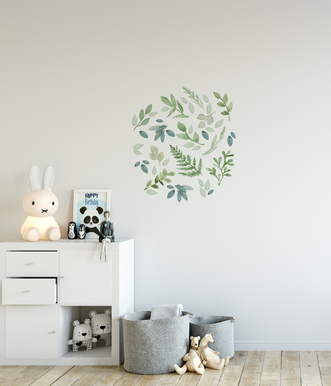 CAROLINE Greens 20 Single Pieces, Peel and Stick REMOVABLE Wall Decal ...