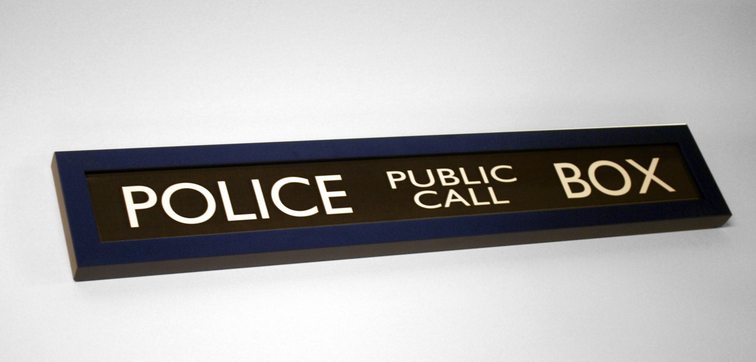 Doctor Who TARDIS Police Box HANDMADE Framed Sign - Etsy