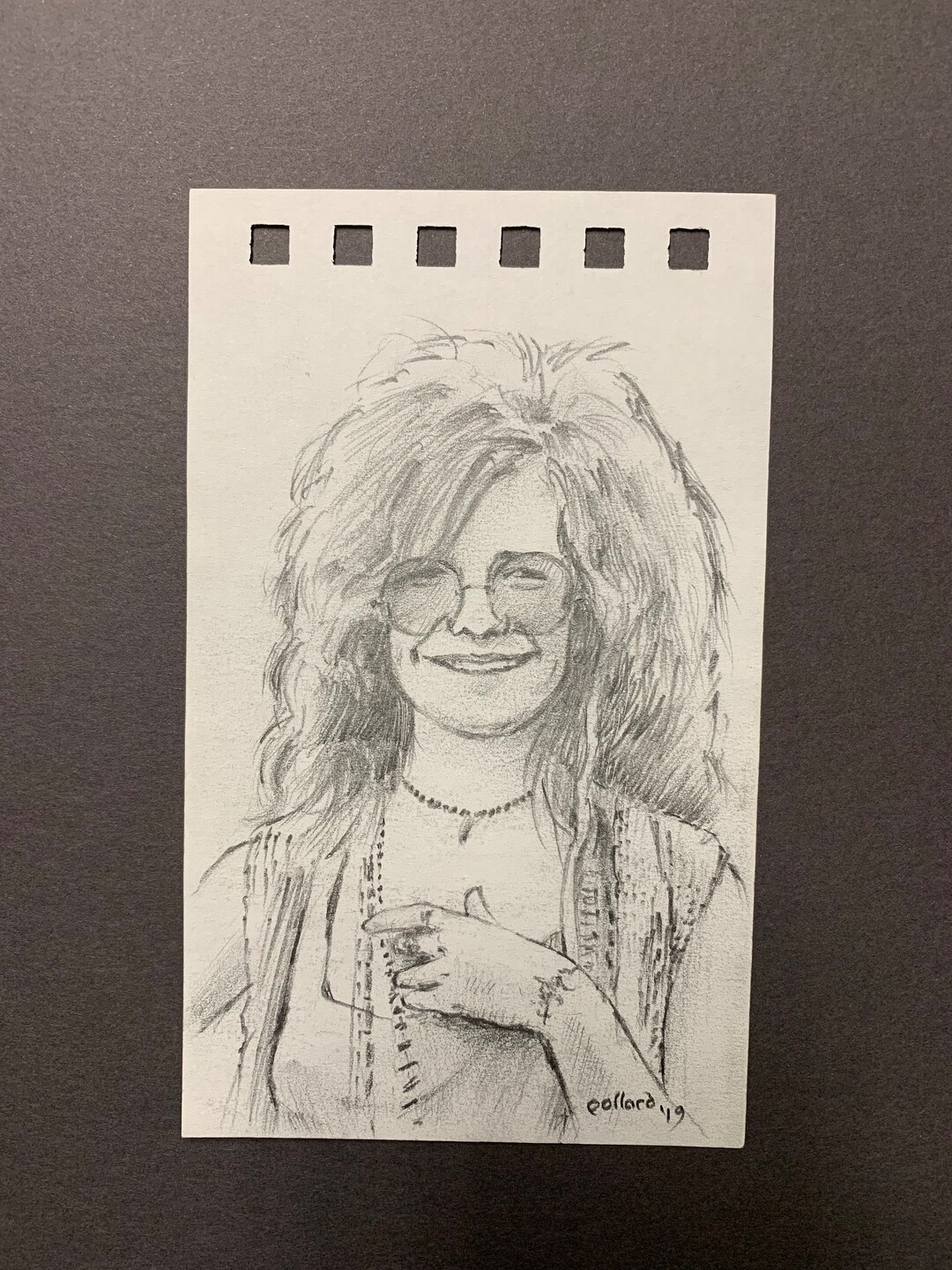 Janice Joplin Sketch Original Drawing 3.5x5.25 Inch by Glenn Pollard - Etsy