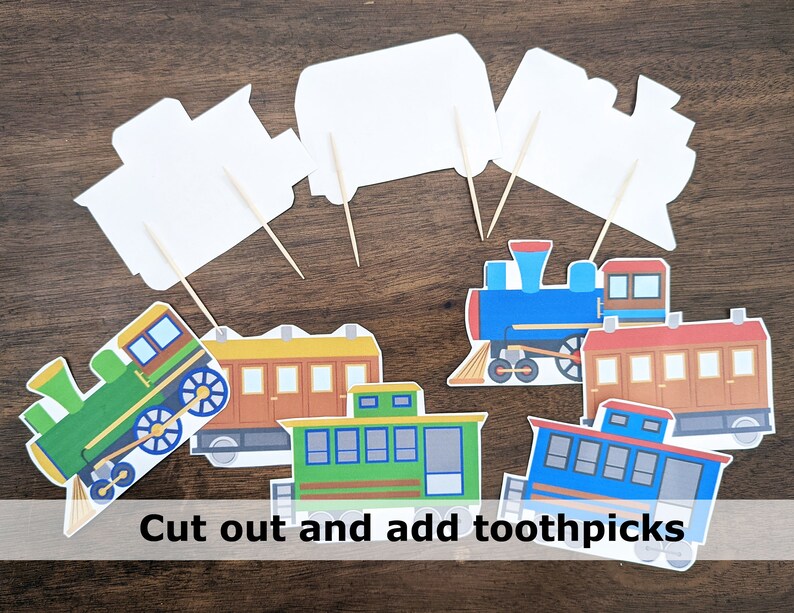 INSTANT DOWNLOAD Train Cake Topper Multiple Colors - Etsy