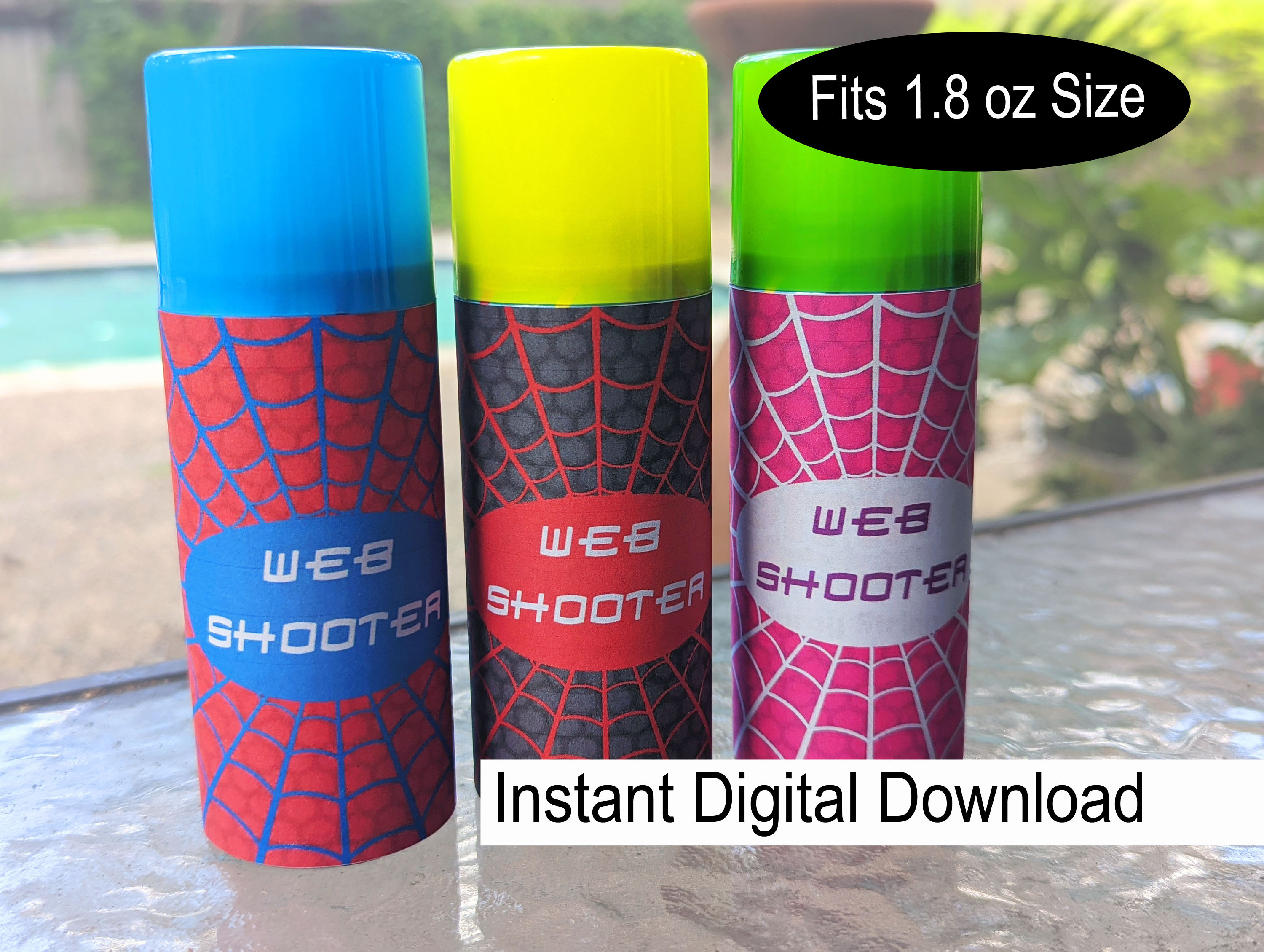 Printable Web Shooter Wraps for 1.8 Oz Silly String Cans - Etsy