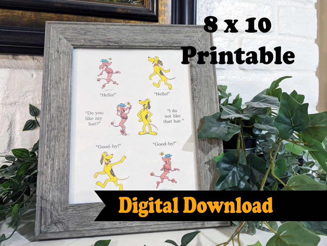 INSTANT DOWNLOAD Go, Dog. Go! Book Hat Page Printable Decoration - Etsy