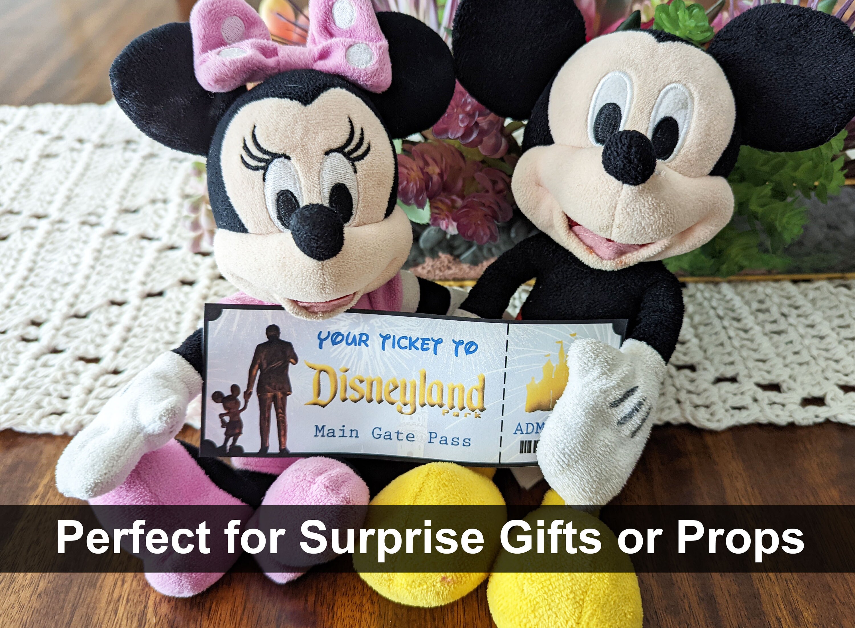 INSTANT DOWNLOAD Disneyland Gift Fake Ticket Printable - Etsy