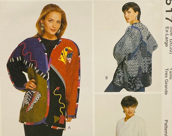 Misses' Ladies Creative Jacket Pattern Mccall's 7517 Ladies Size 20 and ...