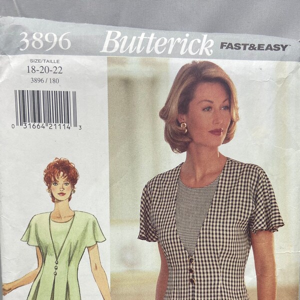 90s Butterick Dress Pattern - Etsy