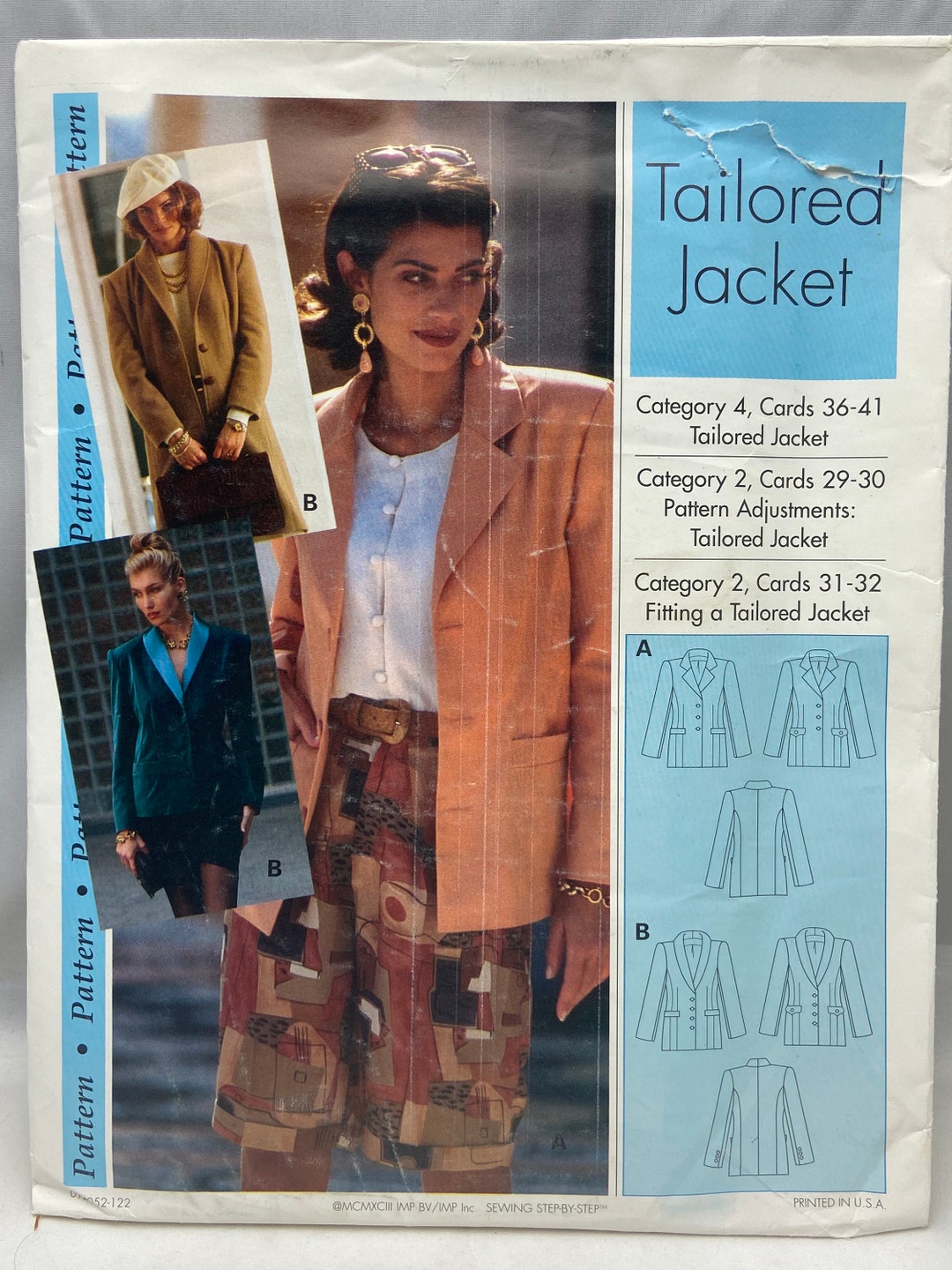 Step by Step Women's Tailored Jacket Pattern Ladies - Etsy