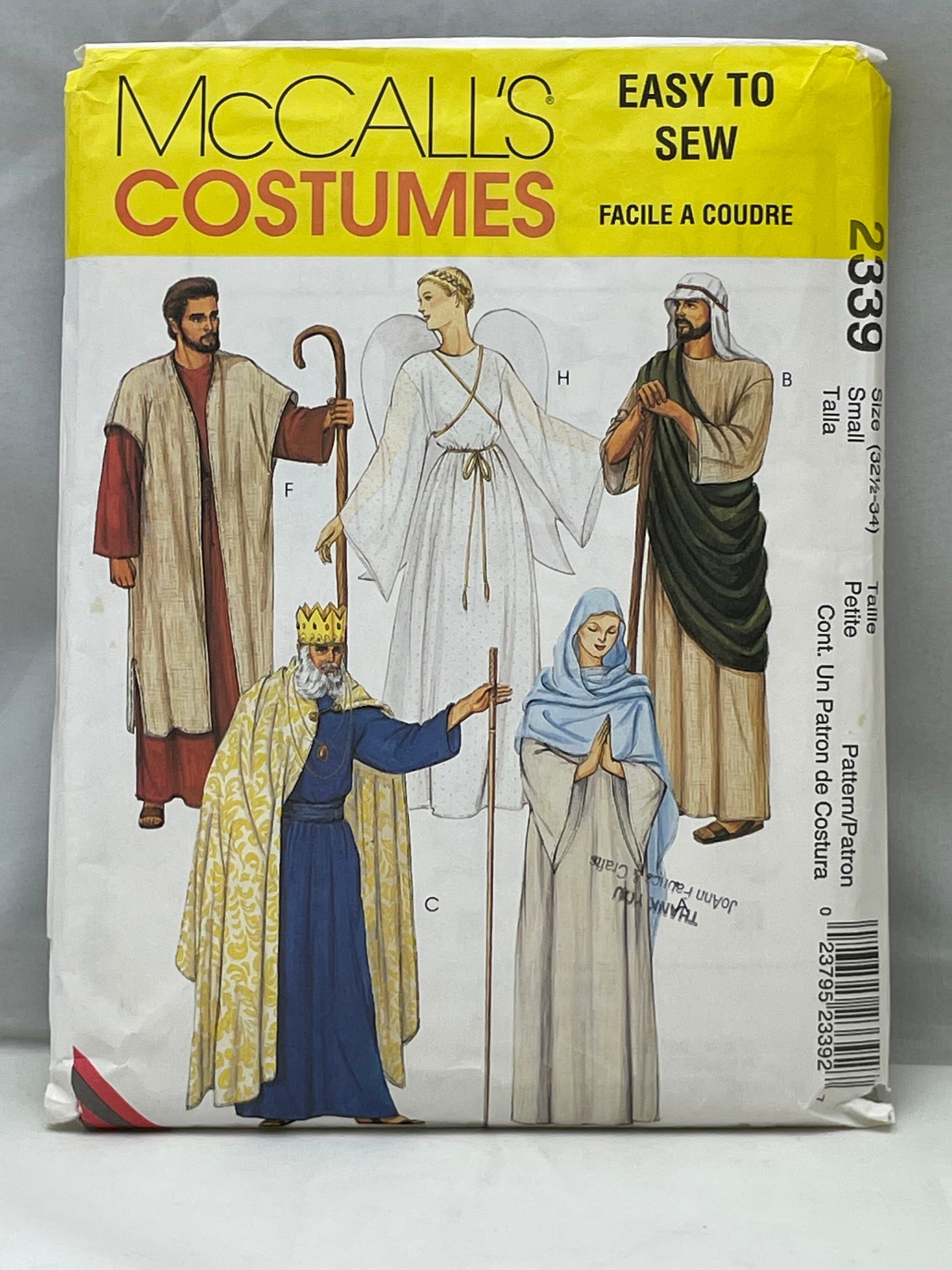 Biblical Costumes Sewing Pattern Mccall's 2339 Mary | Etsy