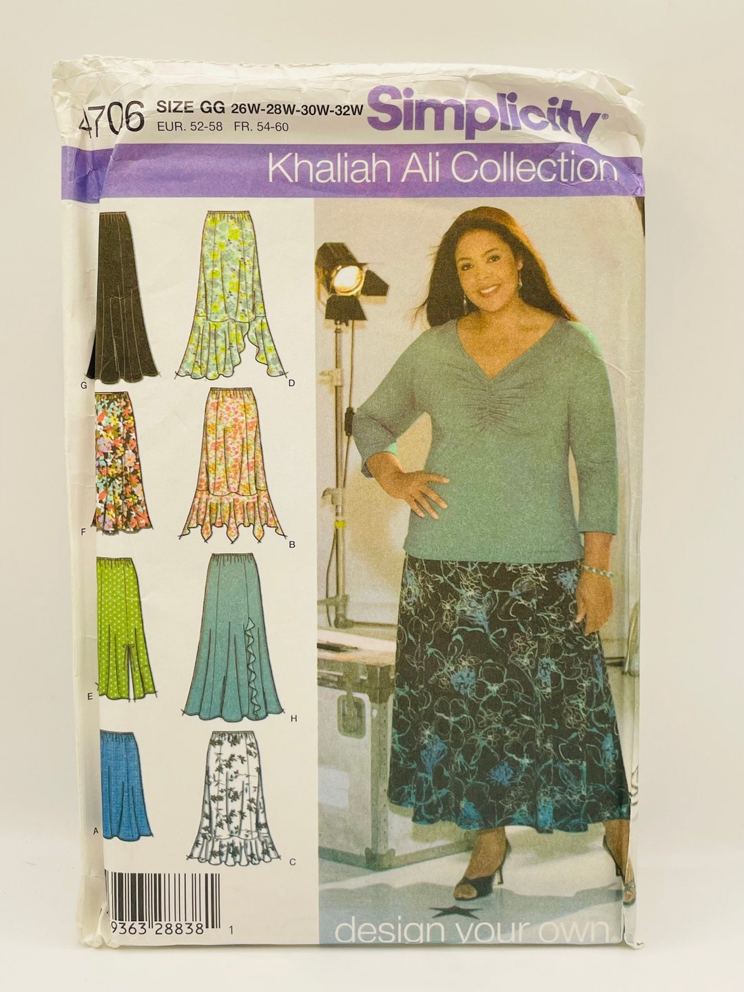 Women's Skirt Pattern With Length Variations Simplicity 4706 Plus Size ...