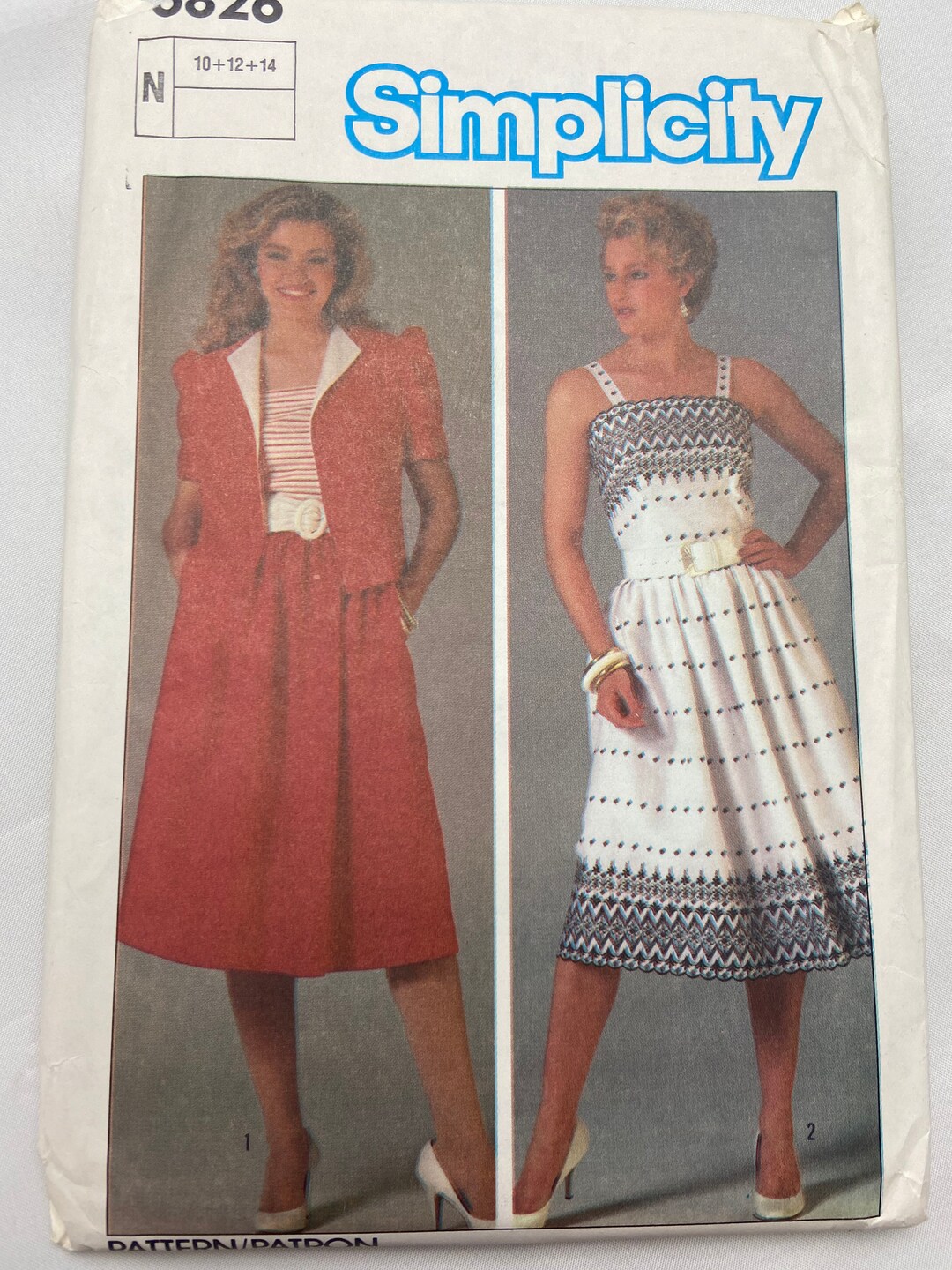 Vintage 1980s Sundress Pattern Simplicity 6826 Ladies Sundress and ...