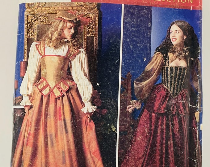 Misses Elizabethan Costume Pattern Simplicity 0630 Renaissance Dress ...