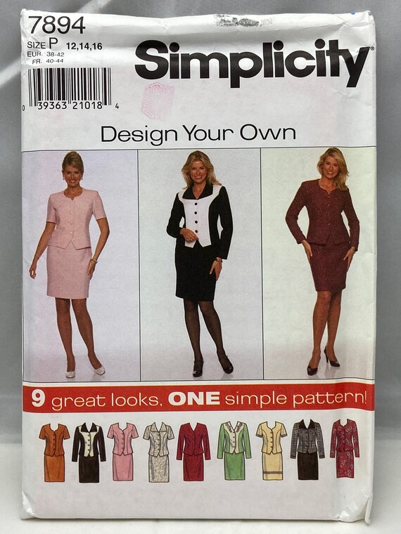 Ladies Career Wardrobe Sewing Pattern Simplicity 7894 | Etsy