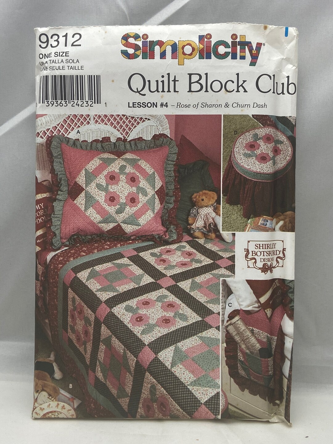 Simplicity Quilt Block Club Sewing Pattern Simplicity 9312 Rose of ...