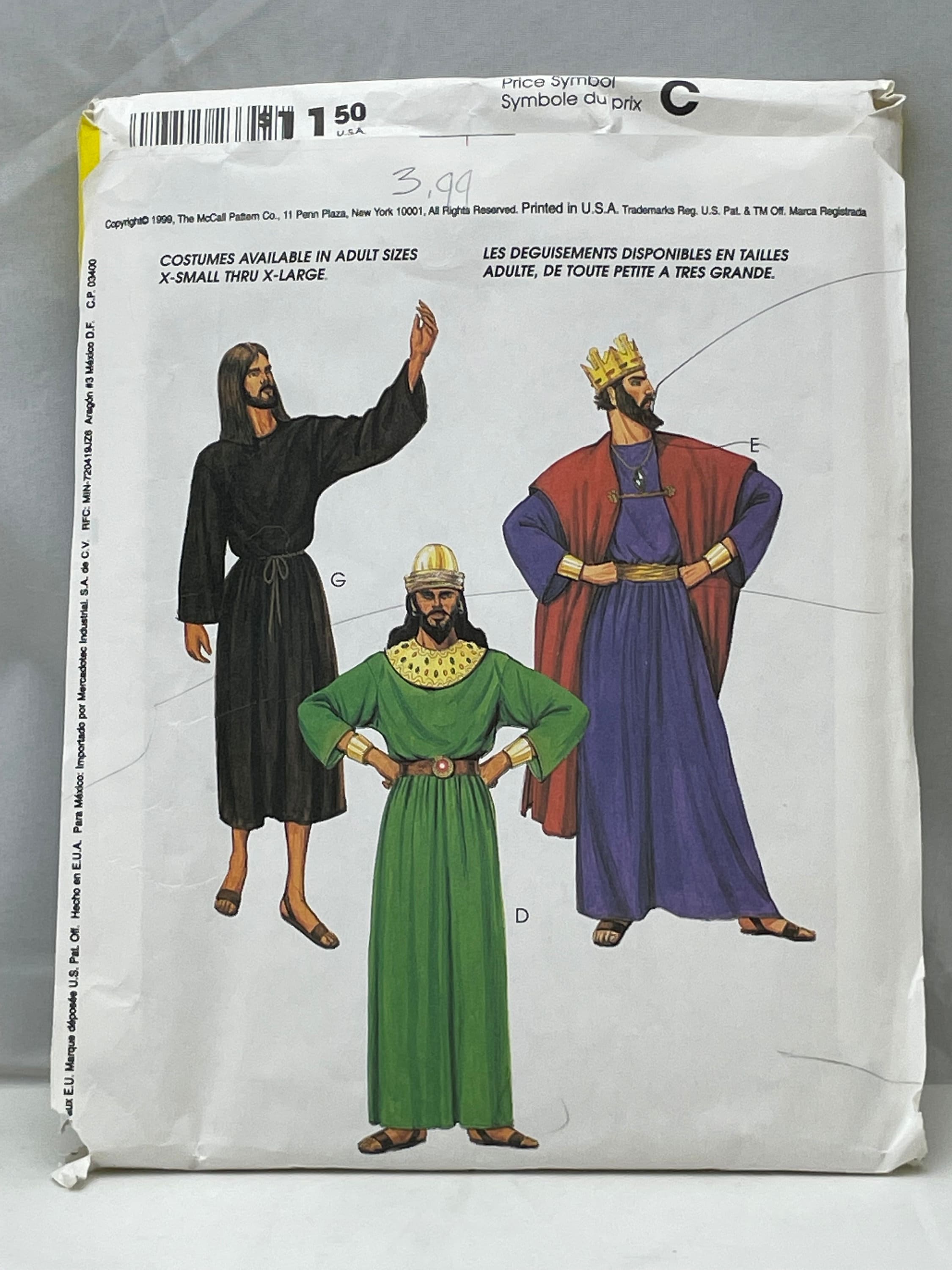 Biblical Costumes Sewing Pattern Mccall's 2339 Mary | Etsy