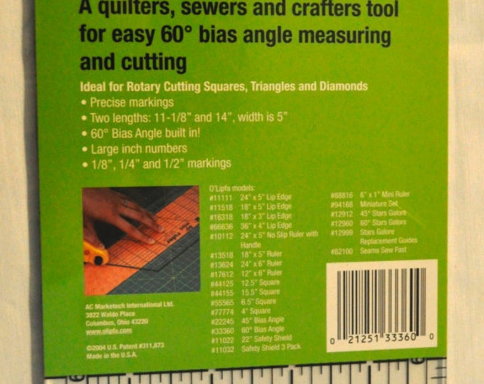 60 Degree Angle Quilt Ruler O'lipfa - Etsy