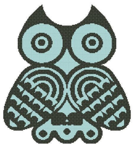 Tribal Owl Counted Cross Stitch Pattern Only PDF: - Etsy