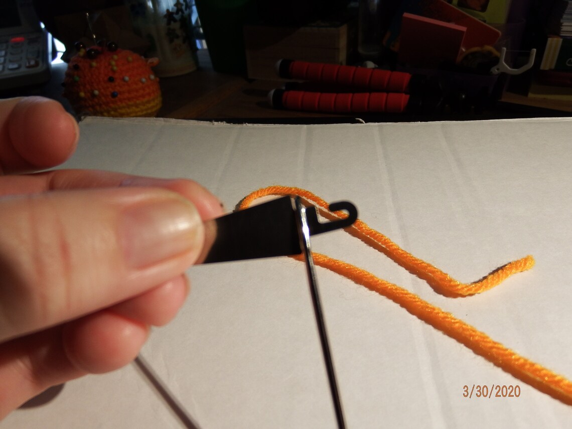 Needle Threader for Cross Stitch, Crochet, Knit, Needlepoint and ...