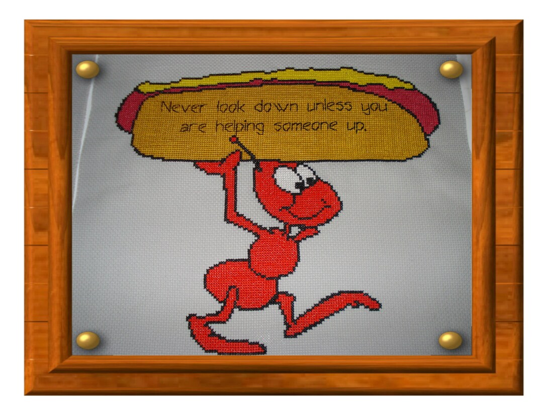 Ant Carrying Hotdog Counted Cross Stitch Pattern Only PDF: - Etsy