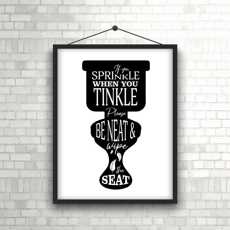 If You Sprinkle When You Tinkle Sign Printable - Etsy
