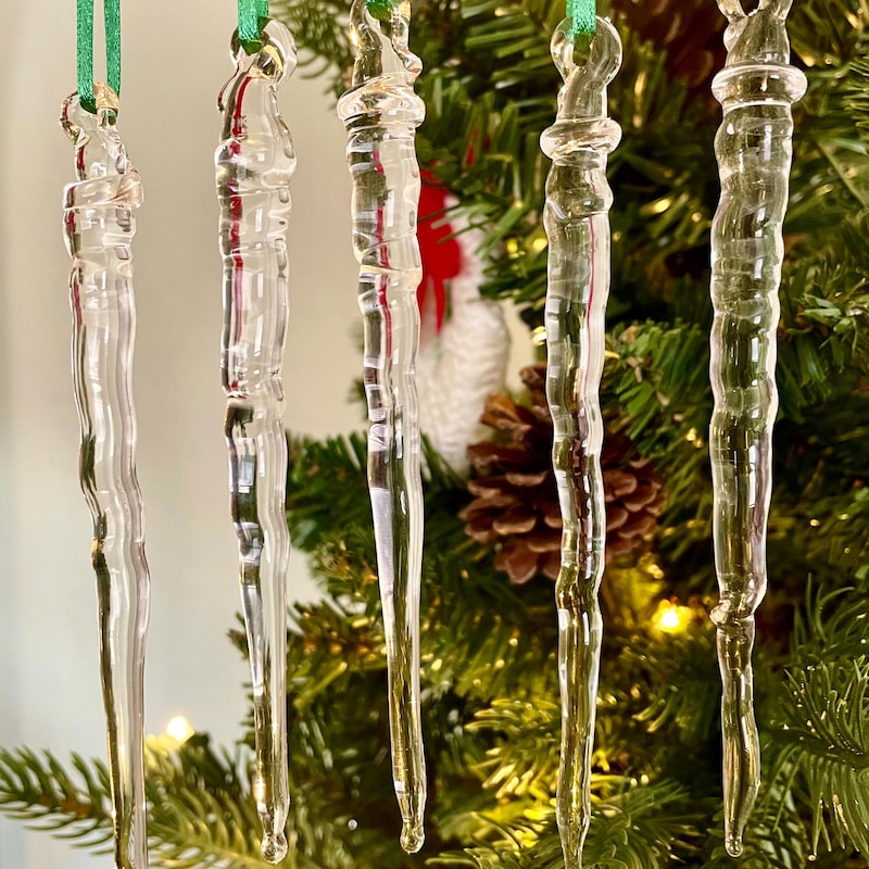 Glass Christmas Tree Icicles - Etsy