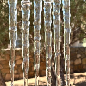 NEW Glass Icicles, Longer, 1 to 8, Handmade 78, Realistic Icicles ...
