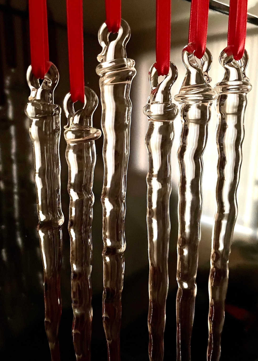 NEW Glass Icicles, Longer, 1 to 8, Handmade 78, Realistic Icicles ...